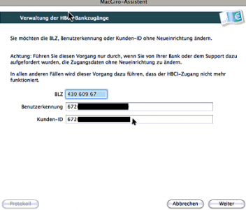 VR-NetKey in MacGiro eintragen, Bankzugang einrichten – VR-Kennung Blog