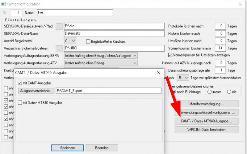 Profi cash: CAMT oder STA (MT940) Umsatzdaten automatisch ablegen – VR ...