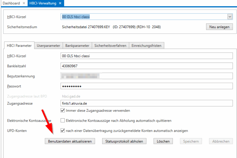 Profi cash 12 – HBCI aktualisieren und Kontenzuordnung – VR-Kennung Blog
